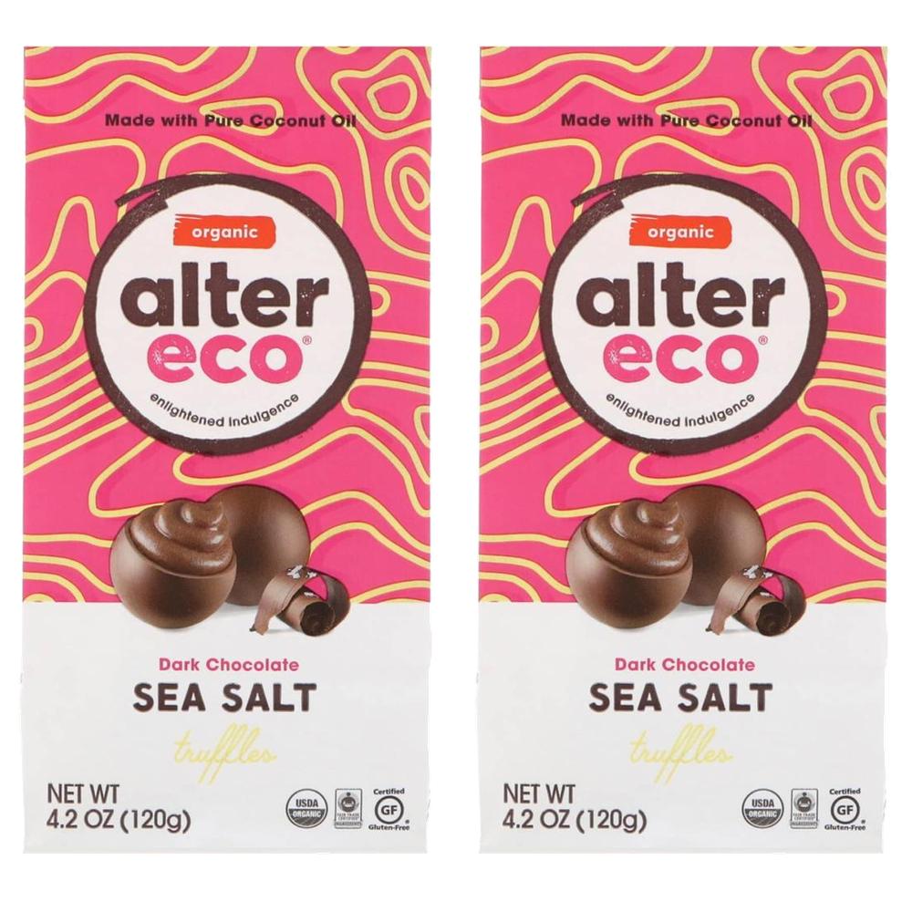 [해외직구] Alter Eco 알터에코 씨 솔트 다크 초콜릿 트러플 120g 2팩 - 현대Hmall